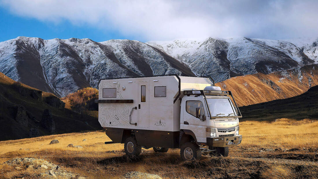 Azimoo Expeditionsmobil: Mitsubishi Fuso 4x4 mit Wohnkabine - Promobil