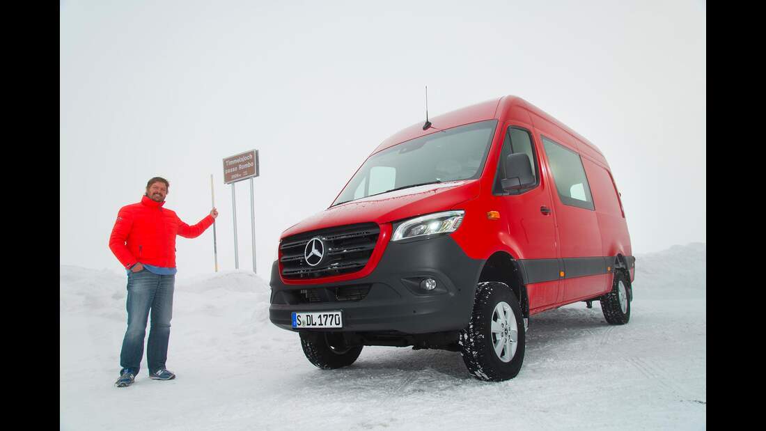 Mercedes Sprinter 4x4 Fahrtest: Über Schnee und Eis | Promobil